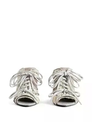 Balenciaga Lace-up Mesh Mules