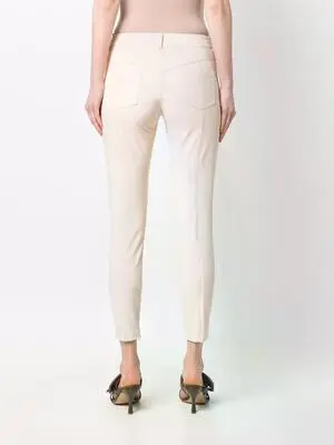 Elisabetta Franchi Logo Plaque Trousers - Neutrals