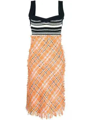 Marni Tweed Knitted Dress - Orange