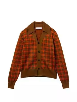 Toga Checked V-neck Cardigan