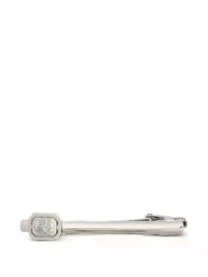 Tateossian Halo Rectangular Crystal-embellished Tie Clip - Silver