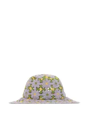 Fendi Embroidered Crochet Bucket Hat