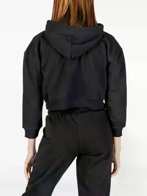 ICON BRAND Logo-print Cropped Hoodie