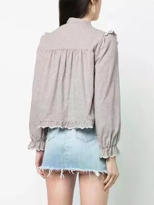 Dsquared2 Check-pattern Ruffled Blouse