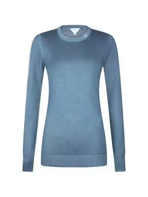 Malo Fine-knit Crew Neck Sweater - Blue