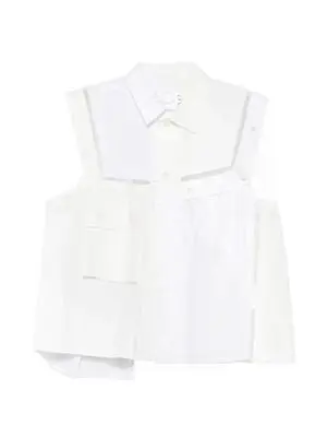 Sacai Deconstructed Asymmetric Top - White