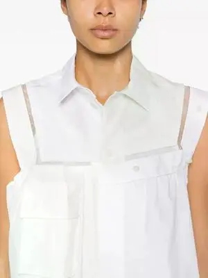 Sacai Deconstructed Asymmetric Sleeveless Top