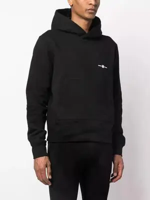 Amiri Logo-print Cotton Hoodie - Black