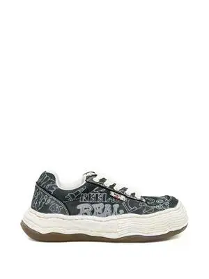 Mihara Yasuhiro Blakey Graphic Print Sneakers - Black