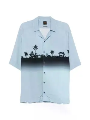 BOSS Palm-tree Print Ombré Shirt