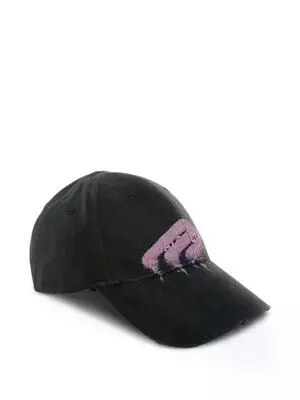 Balenciaga Distressed Logo-print Cap