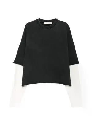 STAY HUMAN ON EARTH Layered Sweatshirt