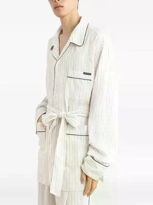 Dolce & Gabbana Linen-silk Vanity Robe - Neutrals