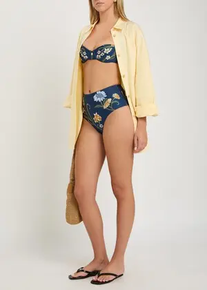 Agua Bendita Floral Underwired Bikini Top - Multicoloured