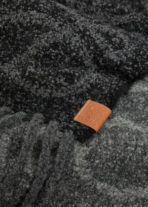 Loewe Anagram Fringed Alpaca-blend Scarf