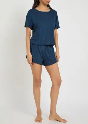 Eberjey Pointelle-knit Shorts