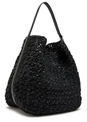 TOTEME Raffia And Leather Tote Bag