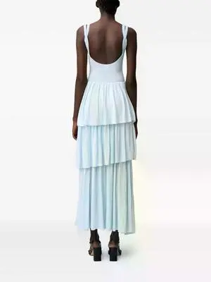 Claudie Pierlot Tiered Knitted Asymmetric Maxi Dress