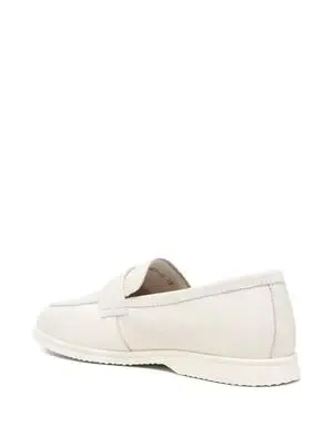 SERGIO MORETTI FIRENZE Beige Leather Penny Loafers - Neutrals