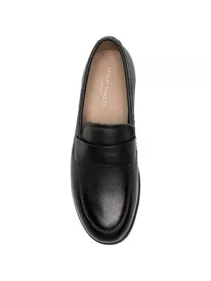SERGIO MORETTI FIRENZE Grained Leather Loafers - Black