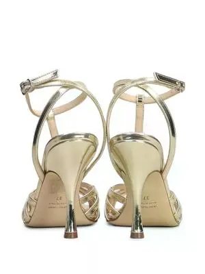 ANNA F. Metallic T-bar Sandals