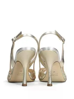 ANNA F. Crossover-strap Slingback Sandals