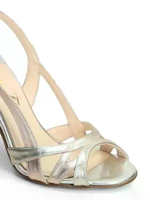 ANNA F. Crossover-strap Slingback Sandals