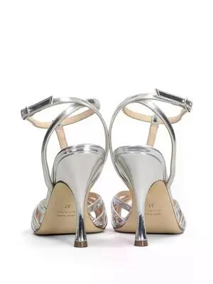 ANNA F. Metallic Finish T-bar Sandals