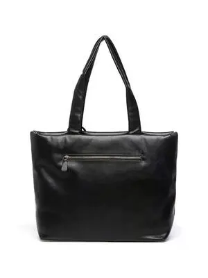 Guess Padded Tote Bag With Logo Plaque - Black