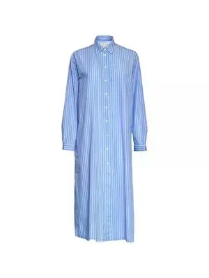 MC2 SAINT BARTH Vertical Stripe Shirt Dress - Blue