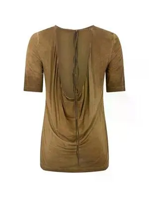 UMA WANG Cowl-back Tie-fastening T-shirt