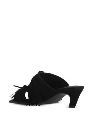 Ash Quincy Mules With Fringe Detail