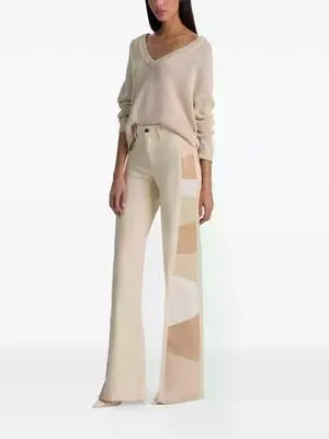 Alice + Olivia Patchwork Flare Jeans