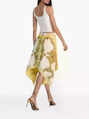 Alice + Olivia Davina Baroque-print Midi Skirt