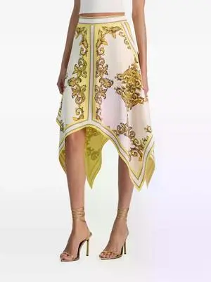 Alice + Olivia Davina Baroque-print Midi Skirt
