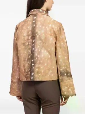ST. AGNI Single-breasted Fawn-print Jacket