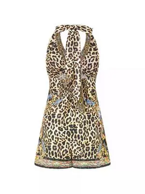 Camilla Halterneck Playsuit - Neutrals