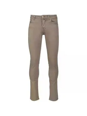 Jacob Cohen Nick Slim-fit Jeans With Contrast Topstitching - Neutrals