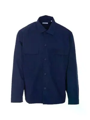 FAMILY FIRST Logo-embroidered Chest-pocket Jacket - Blue