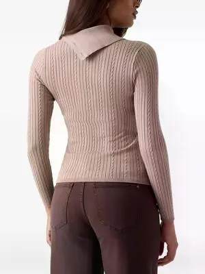Guess Button-embellished High Neck Sweater