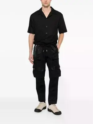 YES LONDON Camp-collar Short-sleeve Shirt - Black