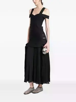 Simkhai Cut-out Off-the-shoulder Sweetheart Neck Midi Dress
