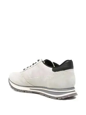 BUGATTI Panelled Suede Lace-up Sneakers - Grey
