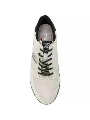 BUGATTI Panelled Suede Lace-up Sneakers - Grey