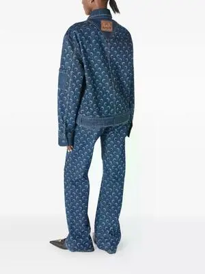 MARINE SERRE Crescent Moon Print Jeans