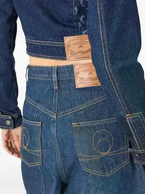 MARINE SERRE Panelled Denim Shorts
