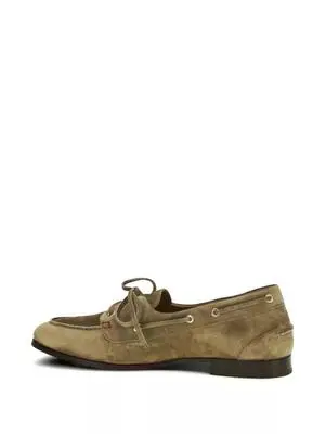 Bally Plume Boat Loafers In Suede - Neutrals
