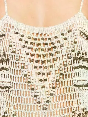 BLESS Takara Bead-embellished Fringed Maxi Dress