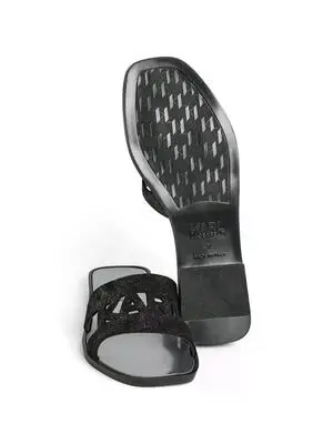 Karl Lagerfeld Glitter-effect Cut-out Slides
