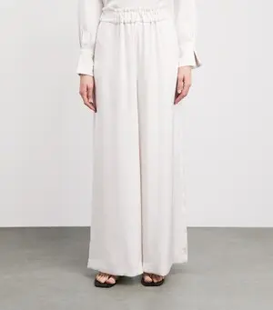 Claudie Pierlot Satin Wide-leg Trousers